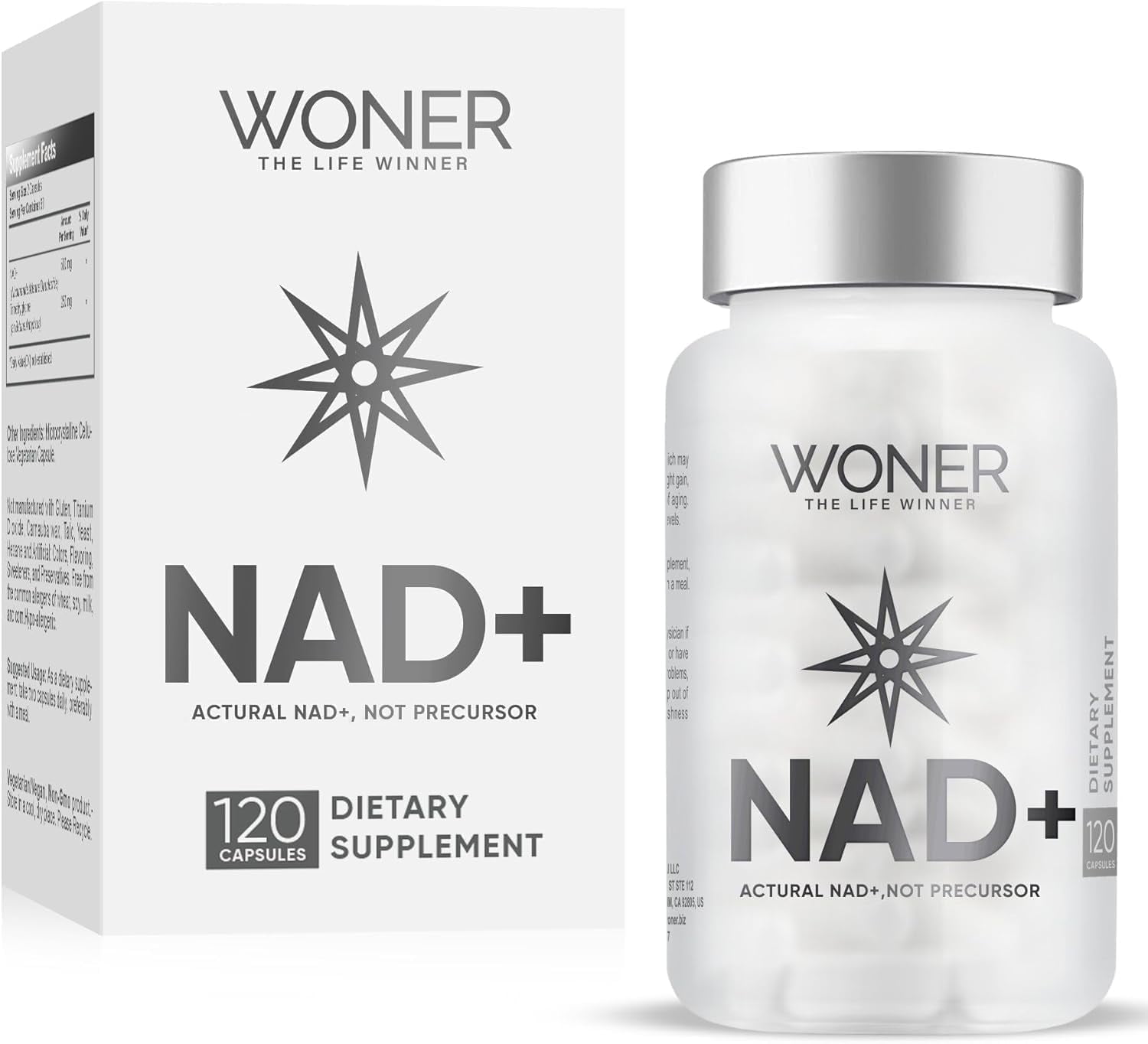 WONER NAD+ Supplement 750mg, – Cellular Energy & Metabolism Support ...