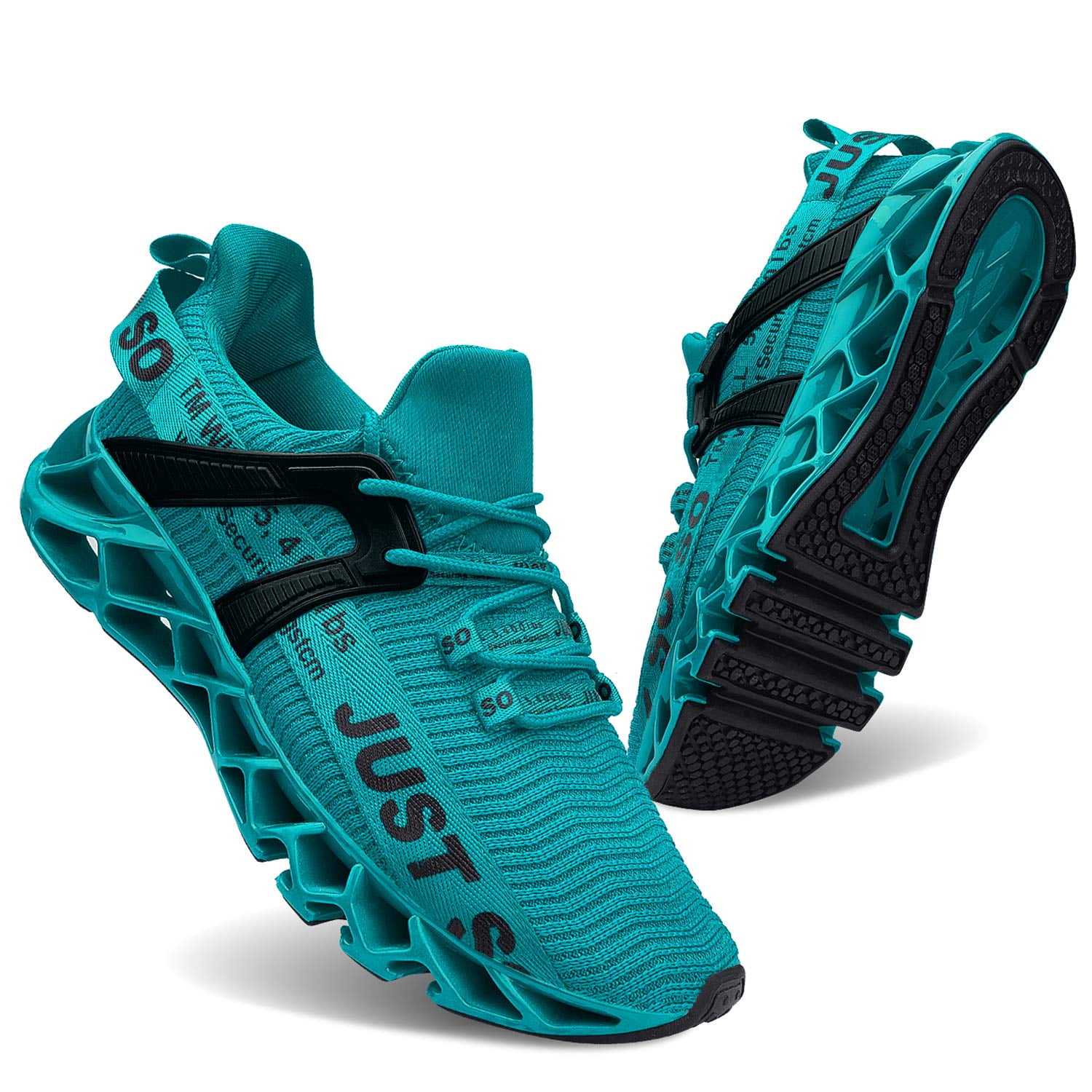 WONESION Just so so Mens Running Shoes Sneakers Lake blue Size 8 ...