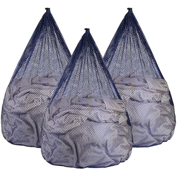 WONIMA 3Pcs Mesh Laundry Bags Washing Machine Mesh Wash Bags Jumbo for ...