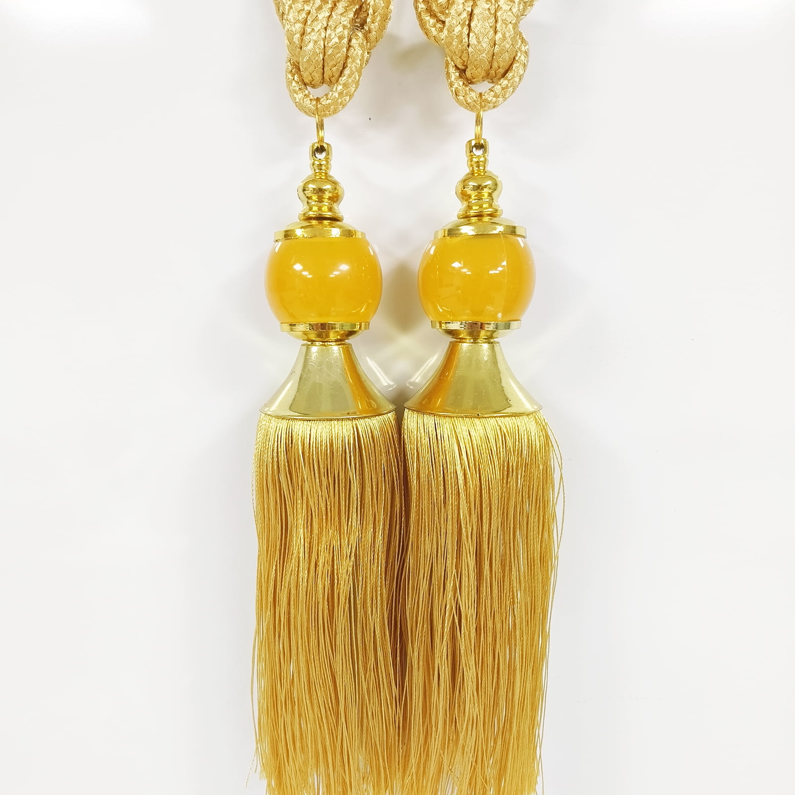 WONIU 2 Pack Tassel Curtain Tiebacks Rope, Gold - Walmart.com