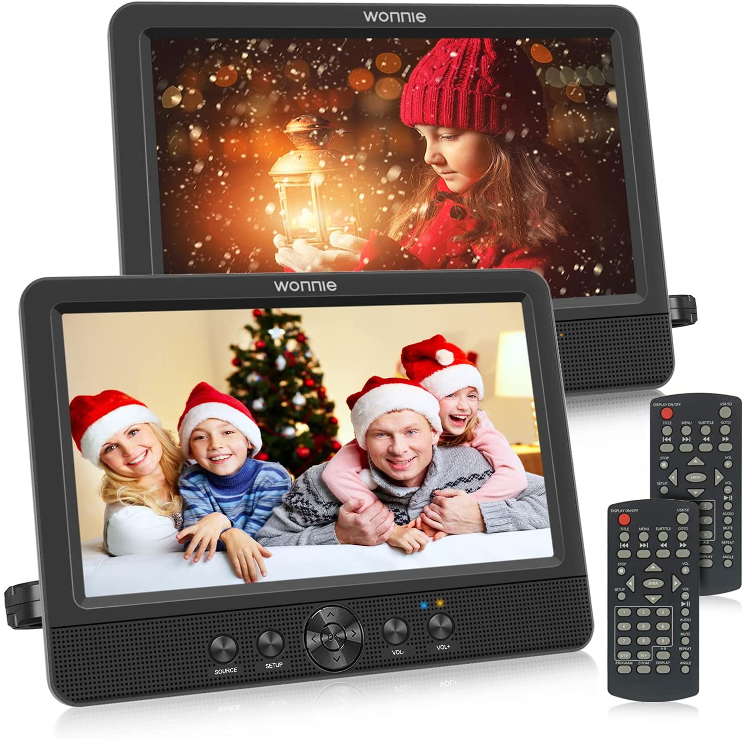 Restored WONNIE 10.5" Two DVD Players Dual Screen for Car Portable CD ...