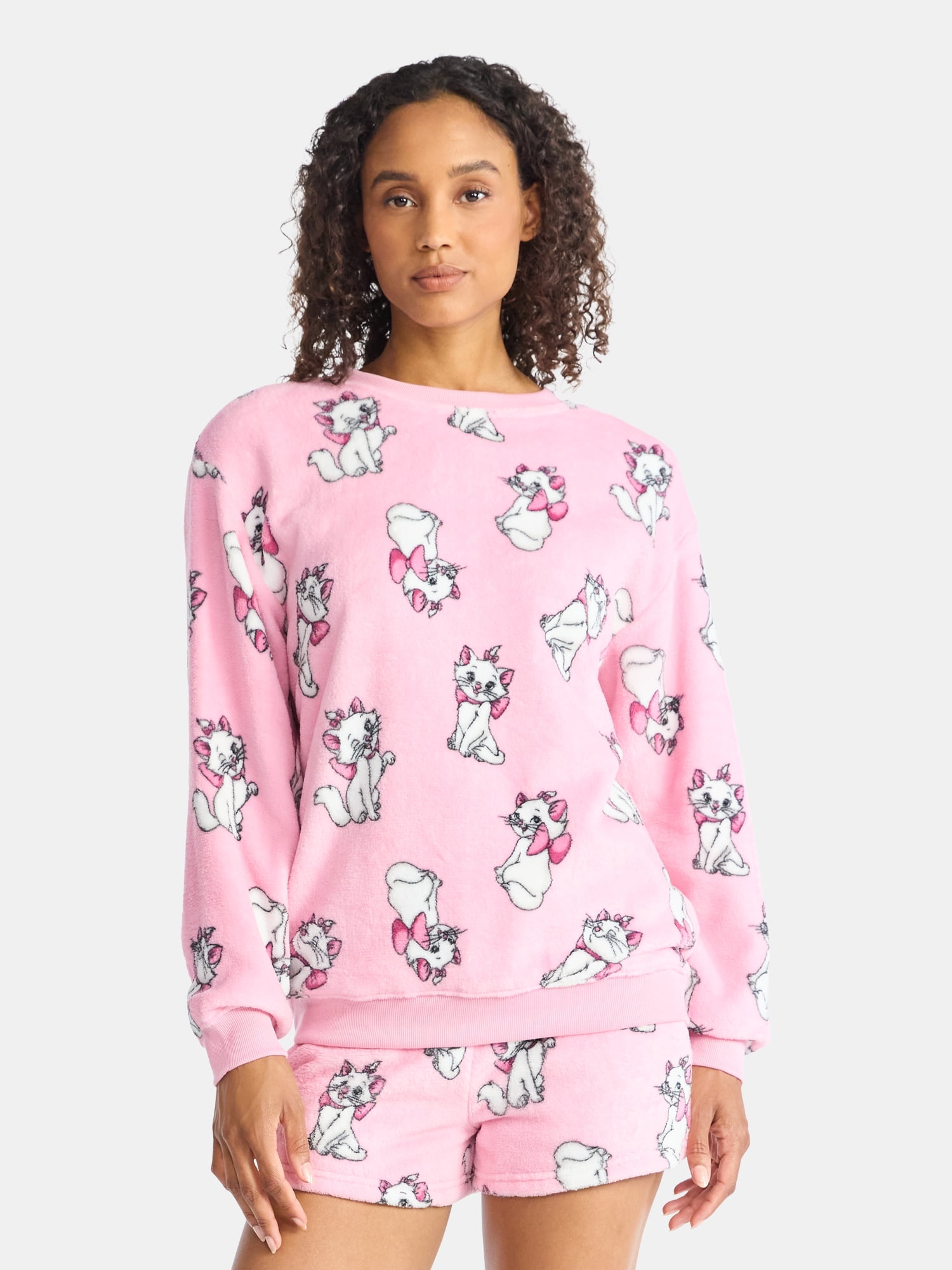 Aristocats Women's Marie Print Plush Fleece Sweatshirt, Sizes XXS-XXL ...