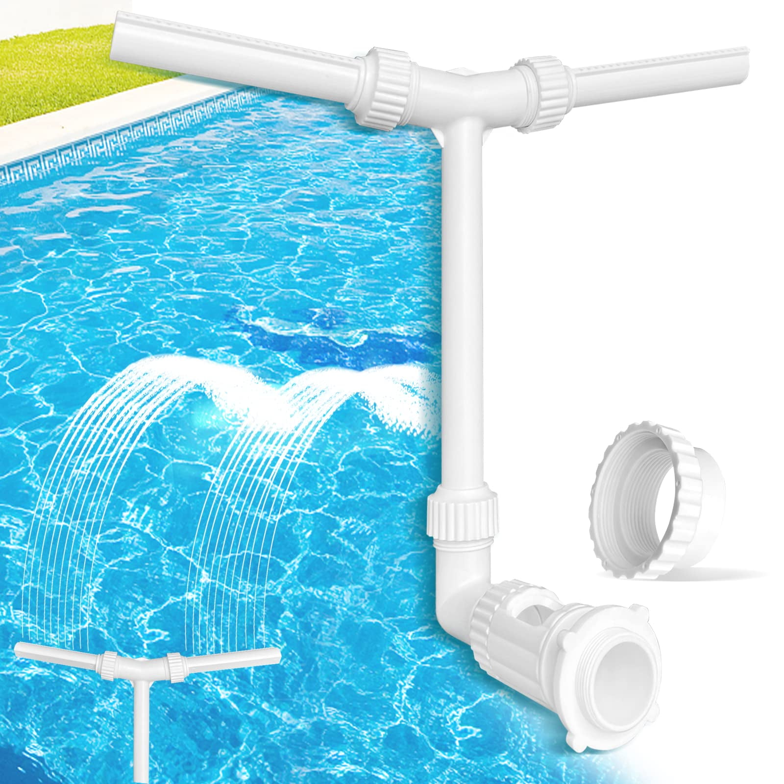 WOOCAI Swimming Pool Waterfall Pond Fountain - Pool Accessories Splash ...