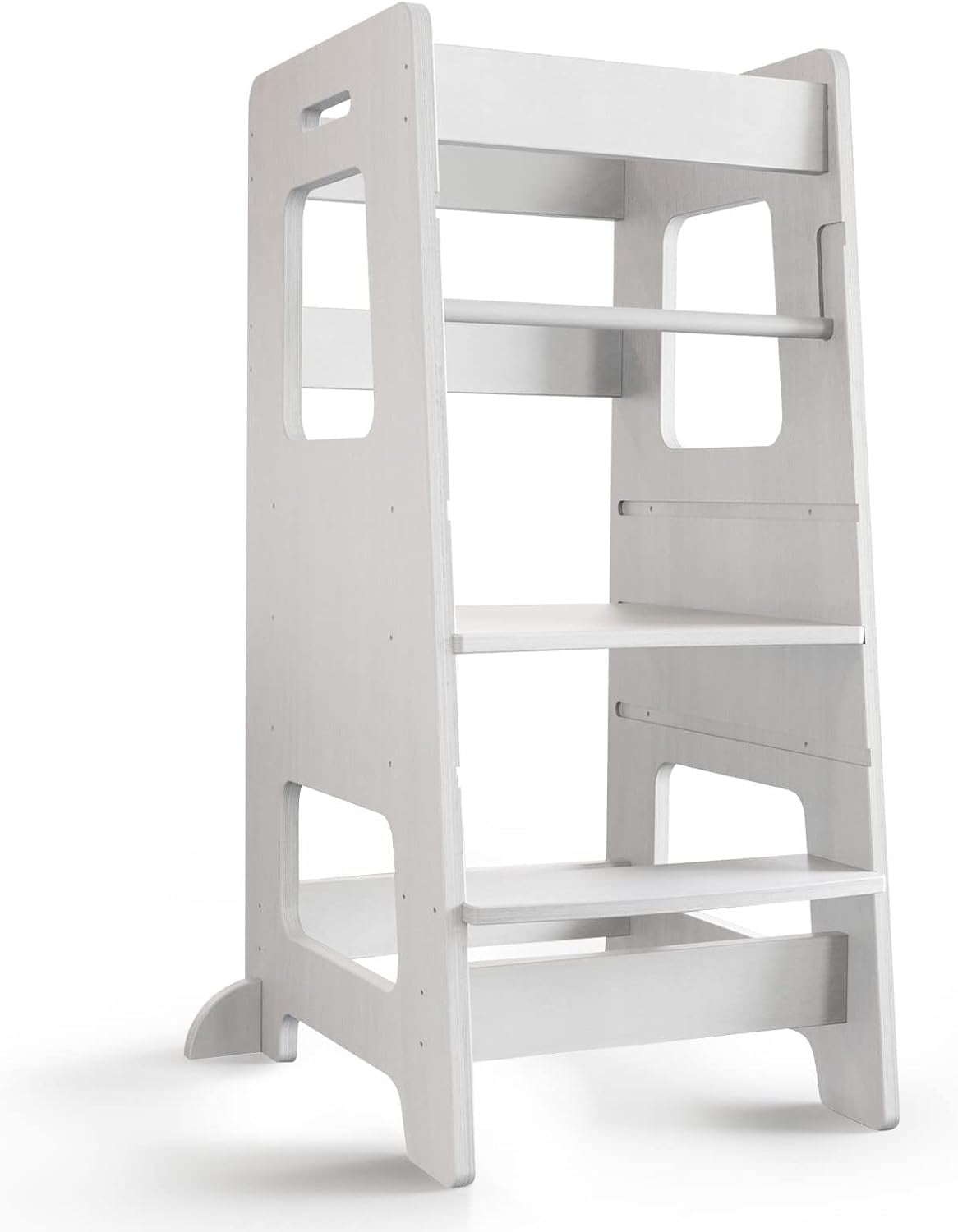 WOOD CITY Kitchen Step Stool for Kids and Toddlers with Safety Rail ...