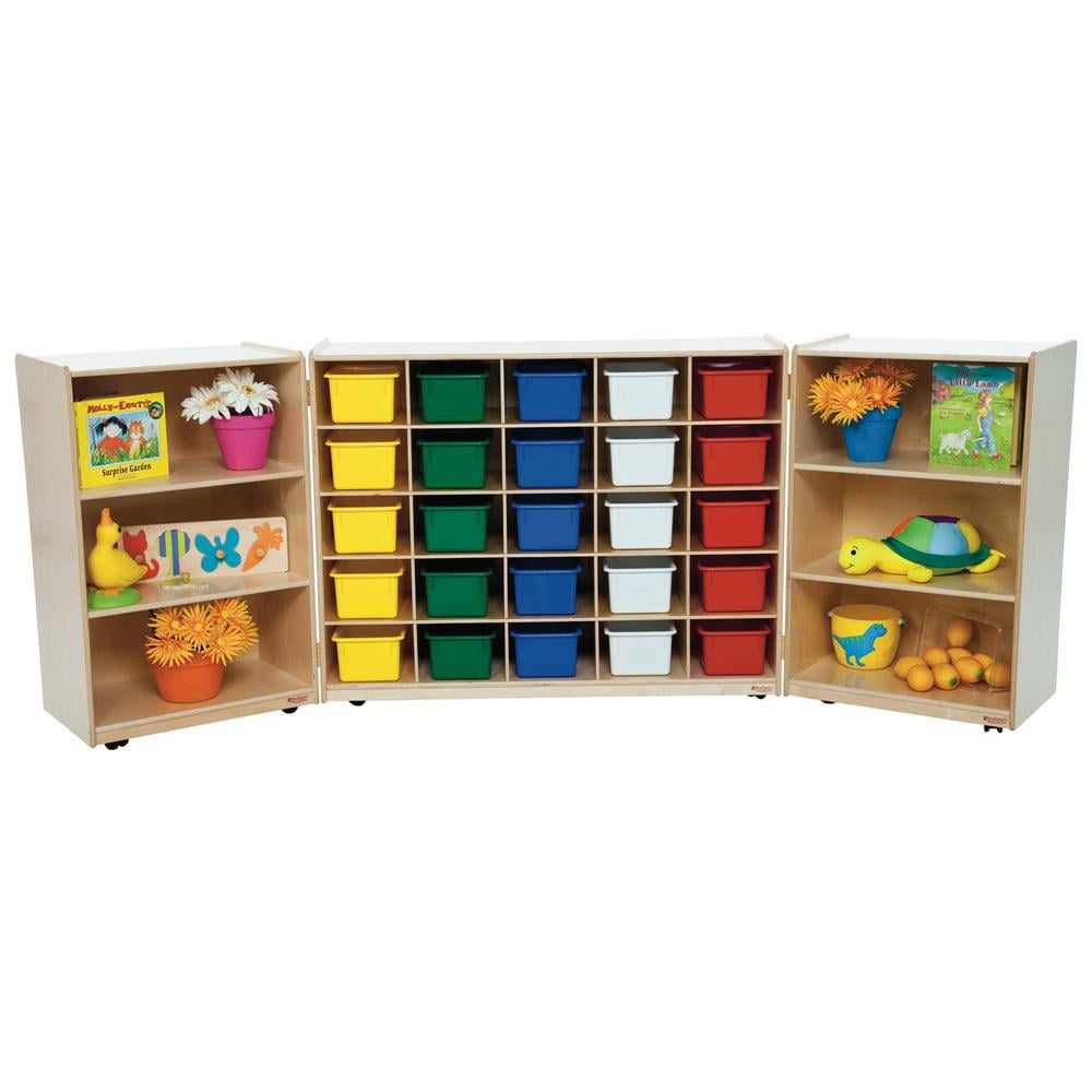 WOOD DESIGNS 25 Tray Tri-Fold Storage with (25) Assorted Trays ...