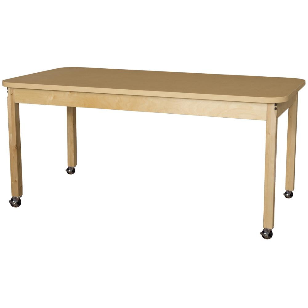 WOOD DESIGNS Mobile 30" x 60" Rectangle High Pressure Laminate Table ...