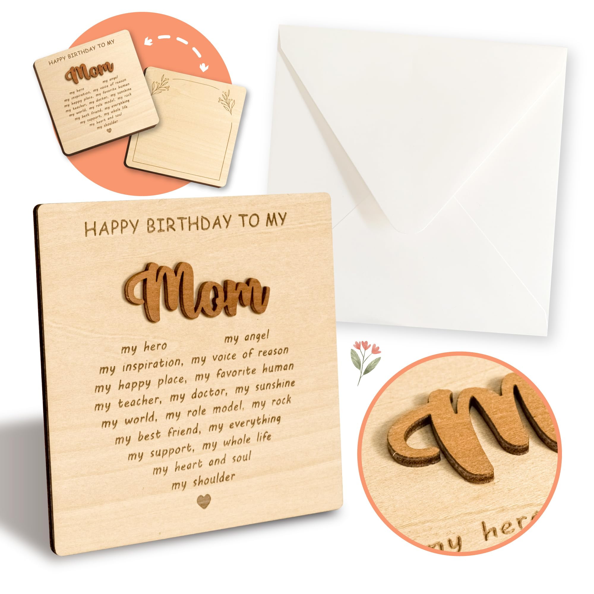 WOODAMORE Happy Birthday Card for Mom from Daughter - Funny Mom ...