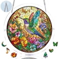 WOODBESTS 83-Piece Acrylic Jigsaw Puzzle Suncatcher, Hummingbird ...