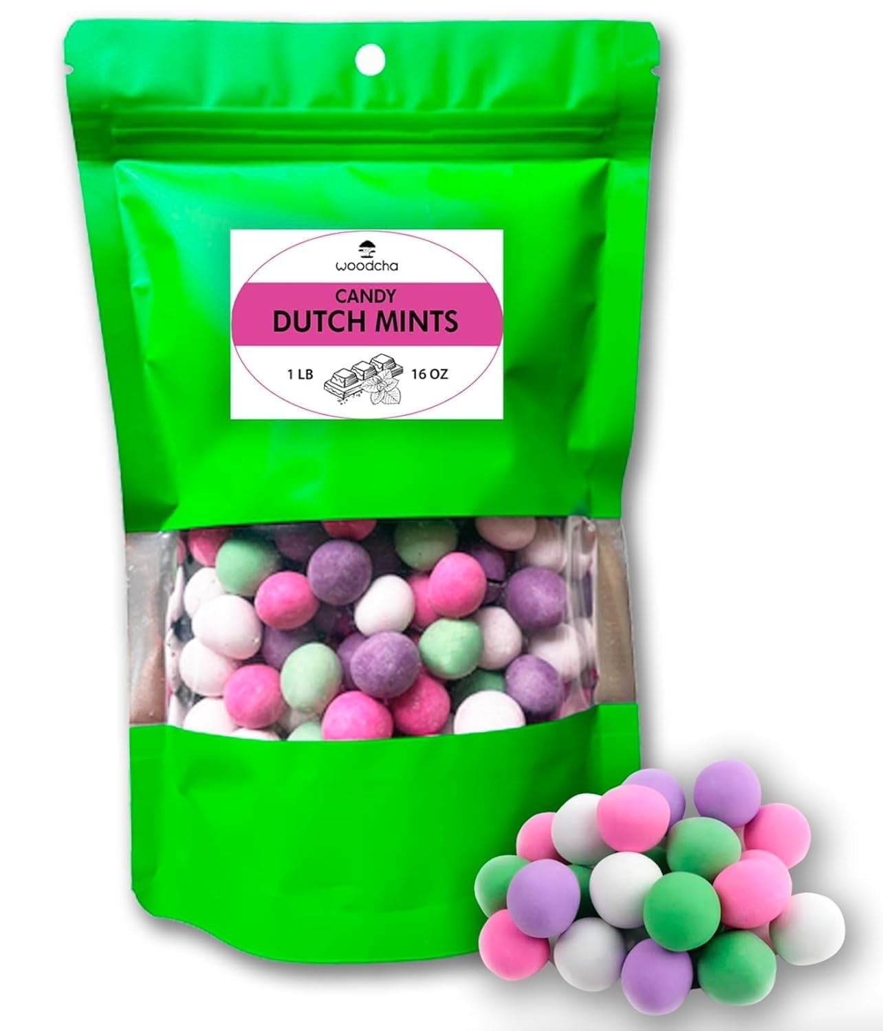 Woodcha Dutch Mints Candy, Chocolate Covered Mints, Holland Sweets ...