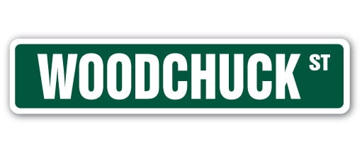 WOODCHUCK Street Sign beaver animal groundhog wild lover | Indoor ...