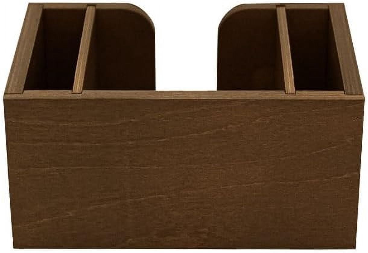 WOODEN BAR CADDY - RUSTIC WOODEN DESIGNS (Walnut) - Walmart.com