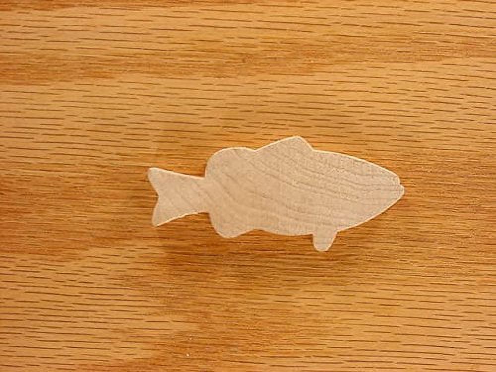 WOODNSHOP BASS FISH CUT OUT 1/8 x 5 PLG 15 laser cut wooden BASS FISH by - Walmart.com