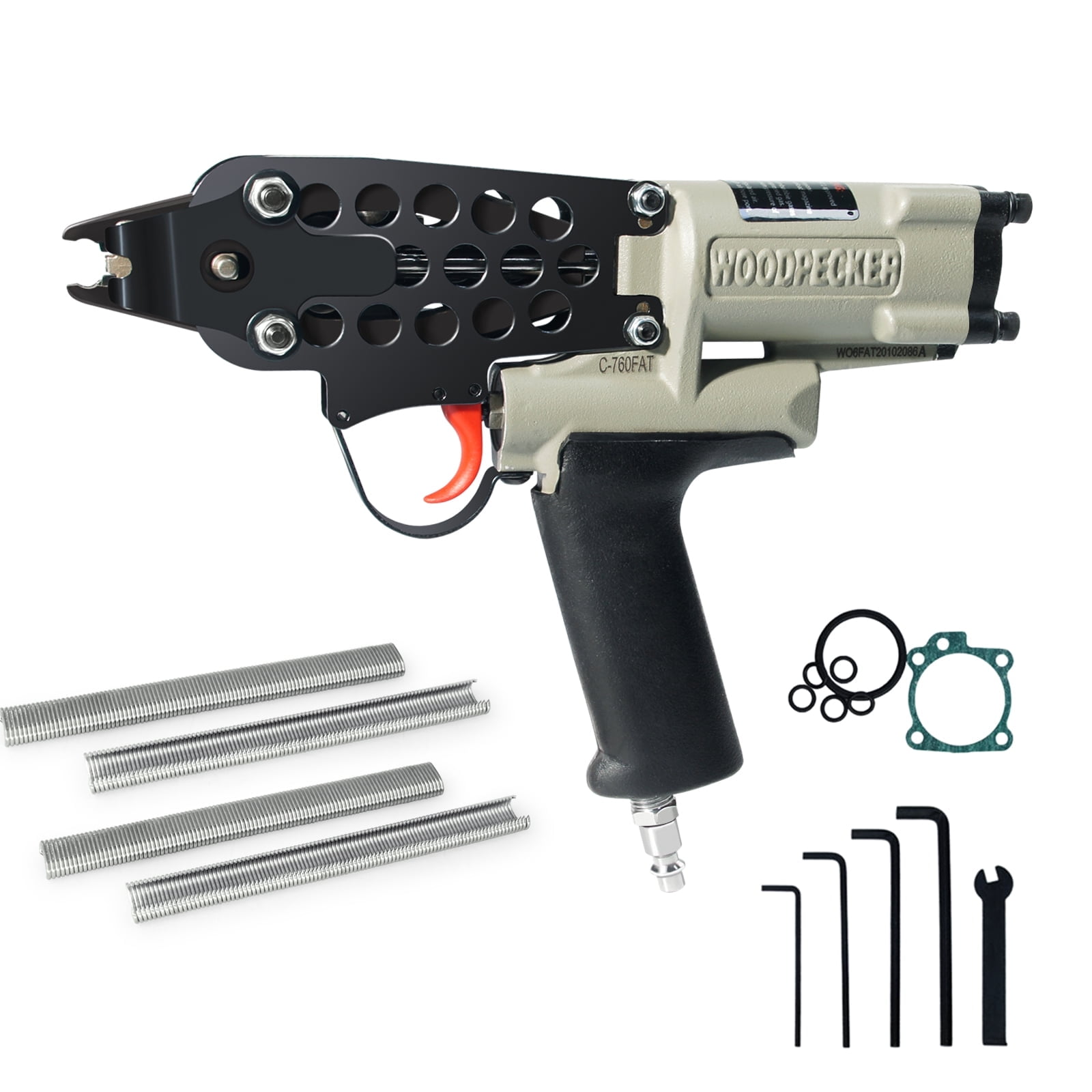 16-Gauge Woodpecker C-760FA Pneumatic Hog ring Staple Gun, 3.0mm ...