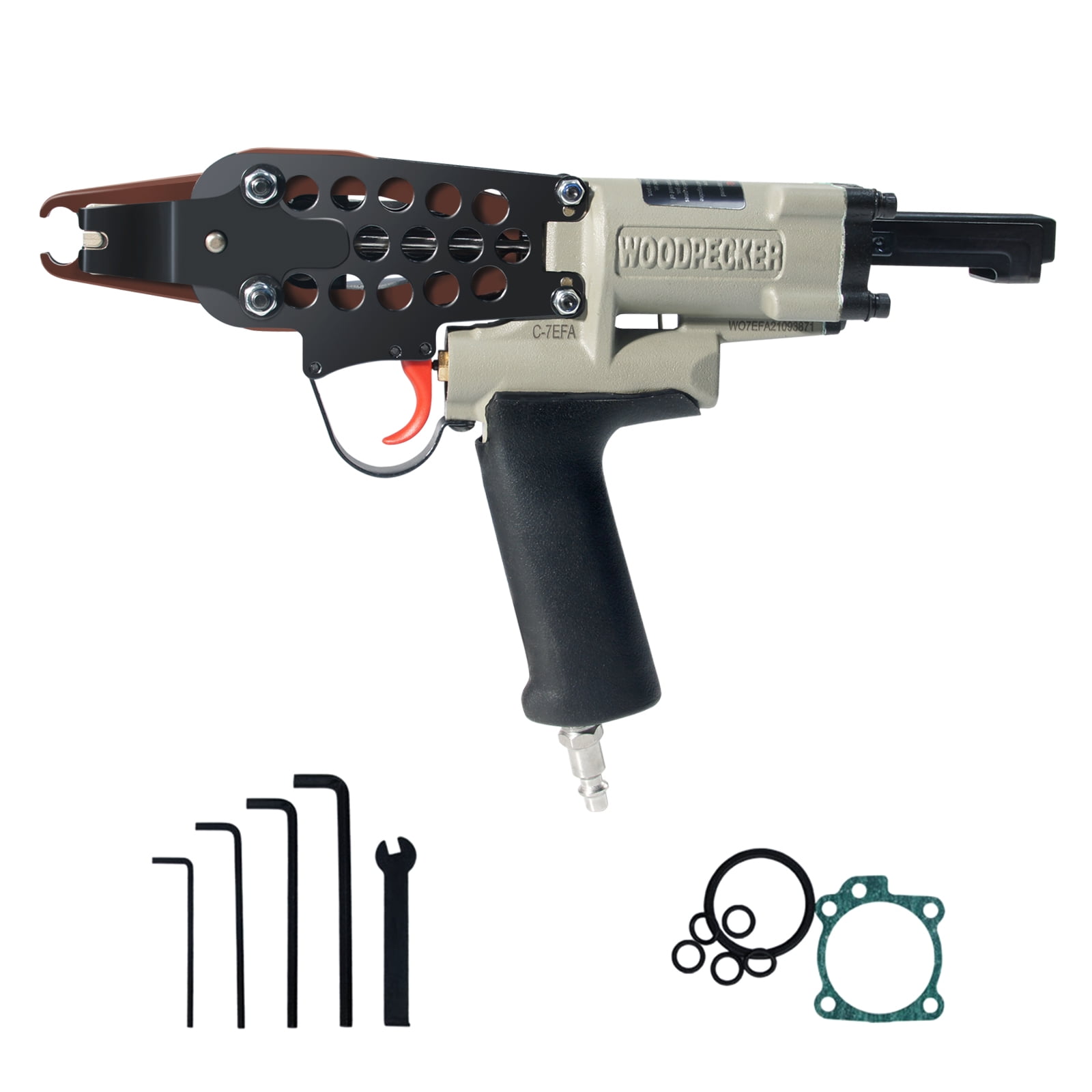 WOODPECKER C-7EFA 15 Gauge Pneumatic Hog Ring Gun, Intensified Power, 3 ...