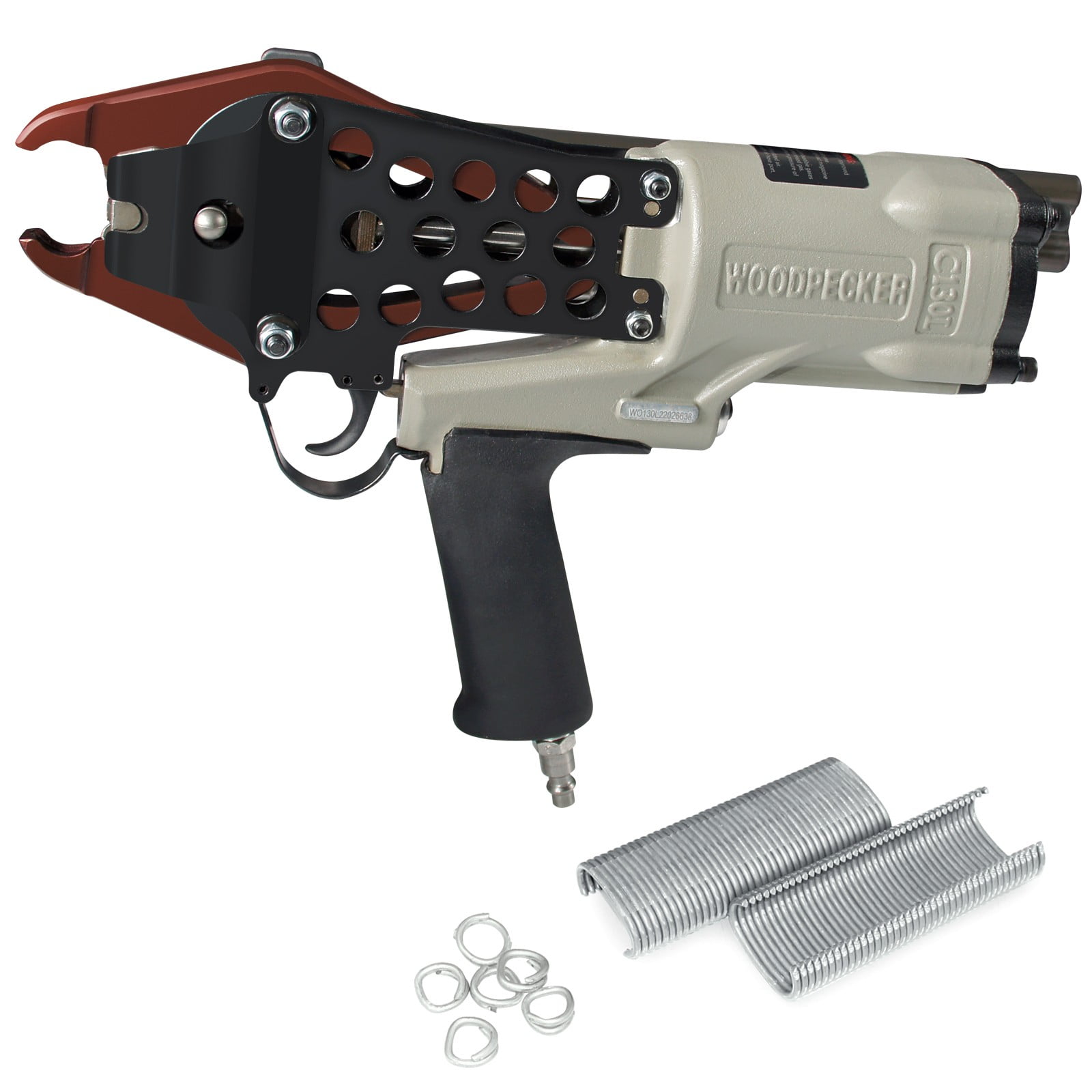 WOODPECKER C130L 11 Gauge Pneumatic Heavy Duty C-Ring Plier 1-3/4-Inch ...