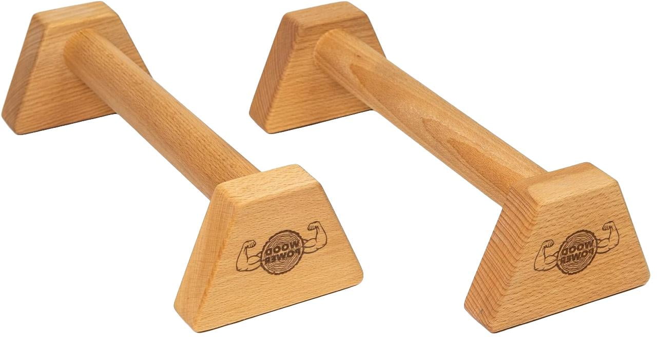 WOODPOWER® Beech Wood Parallettes for Push-Ups & Handstands - Walmart.com