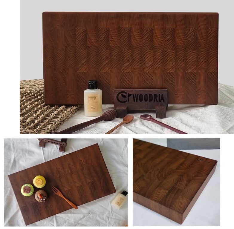 WOODRIA End Grain Solid Wood Cutting Board Vera wood, Hard Heavy ...