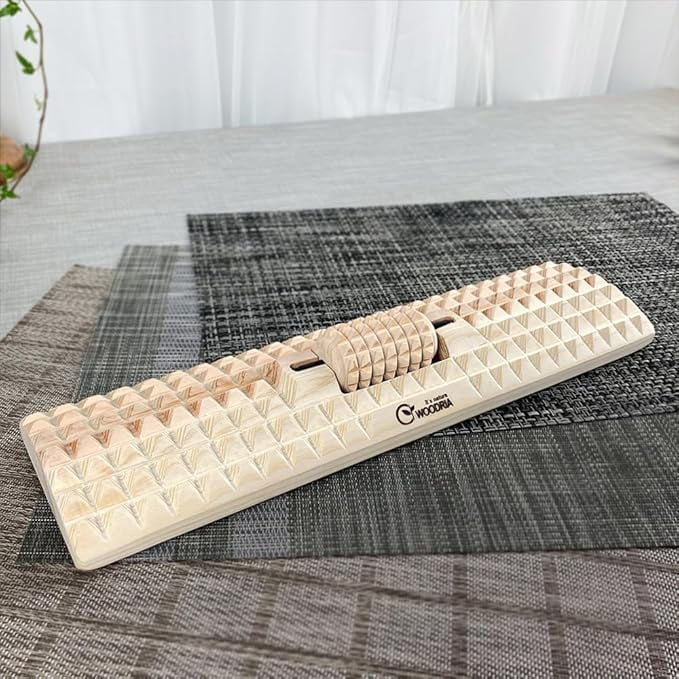 WOODRIA Hinoki Wood Foot Massage Roller Type [14" L x 4" W] 400g/11 ...