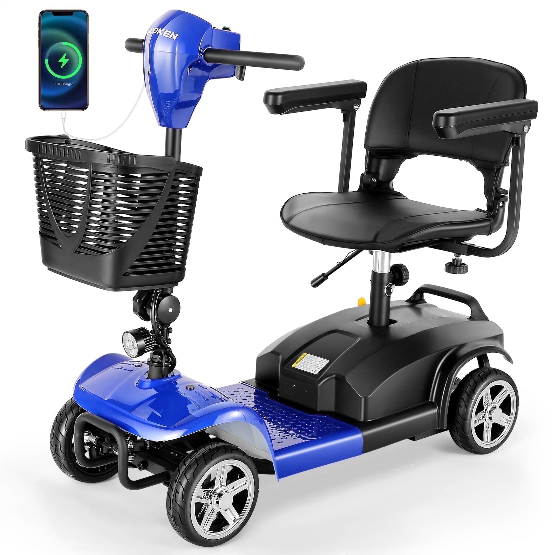 WOOKEN Mobility Scooter for Adults, Seniors, 24V 12AH Electric Powered ...