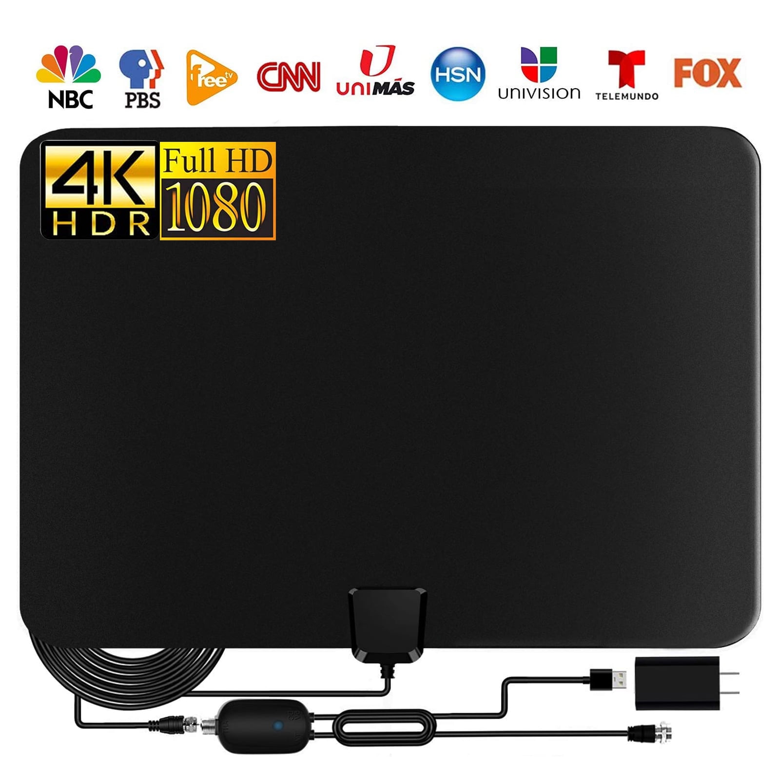 WOOL Amplified HD TV Antenna, 2020 Upgraded Digital Indoor HDTV Antenna ...