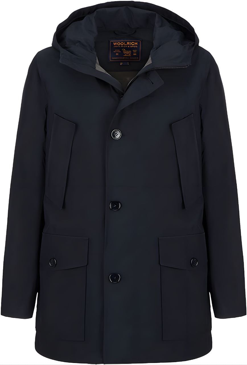 WOOLRICH by John & Bros Men's GTX Summer Parka Jacket, Blue, Medium ...