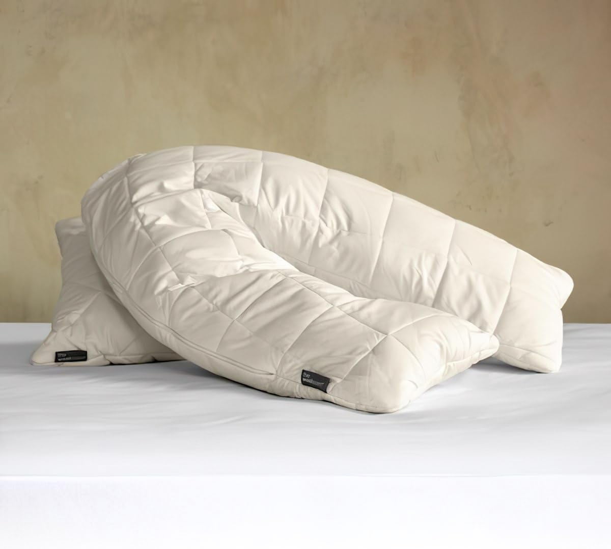 WOOLROOM - V-Shaped Wool Body Pillow - Adjustable Orthopedic Bed Pillow ...