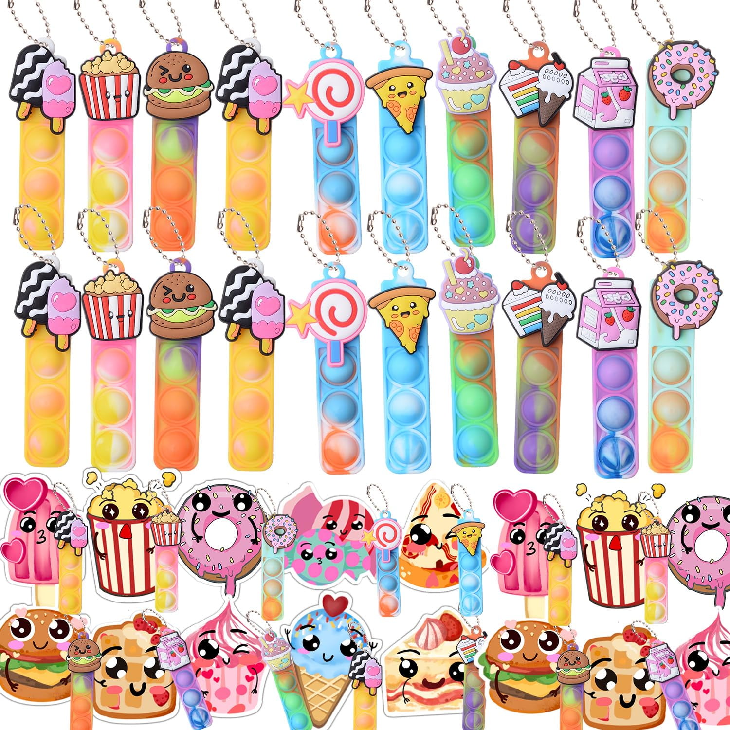 WOONOO 30 PackITSC Valentines Day Cards for Kids With Pop Bubble Fidget ...