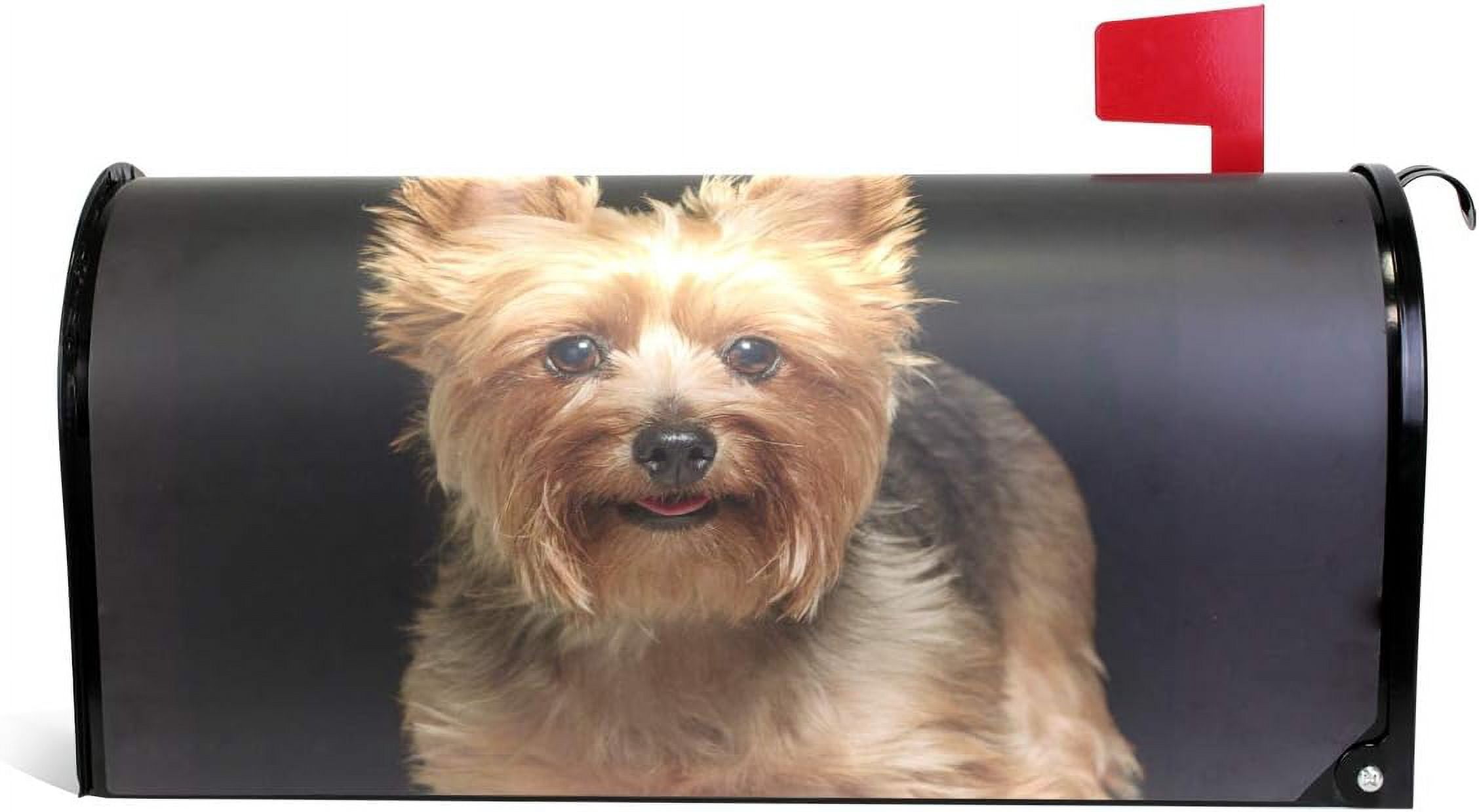 WOOR Cute Yorkie Dog Magnetic Magnetic Mailbox Cover Standard Size for ...