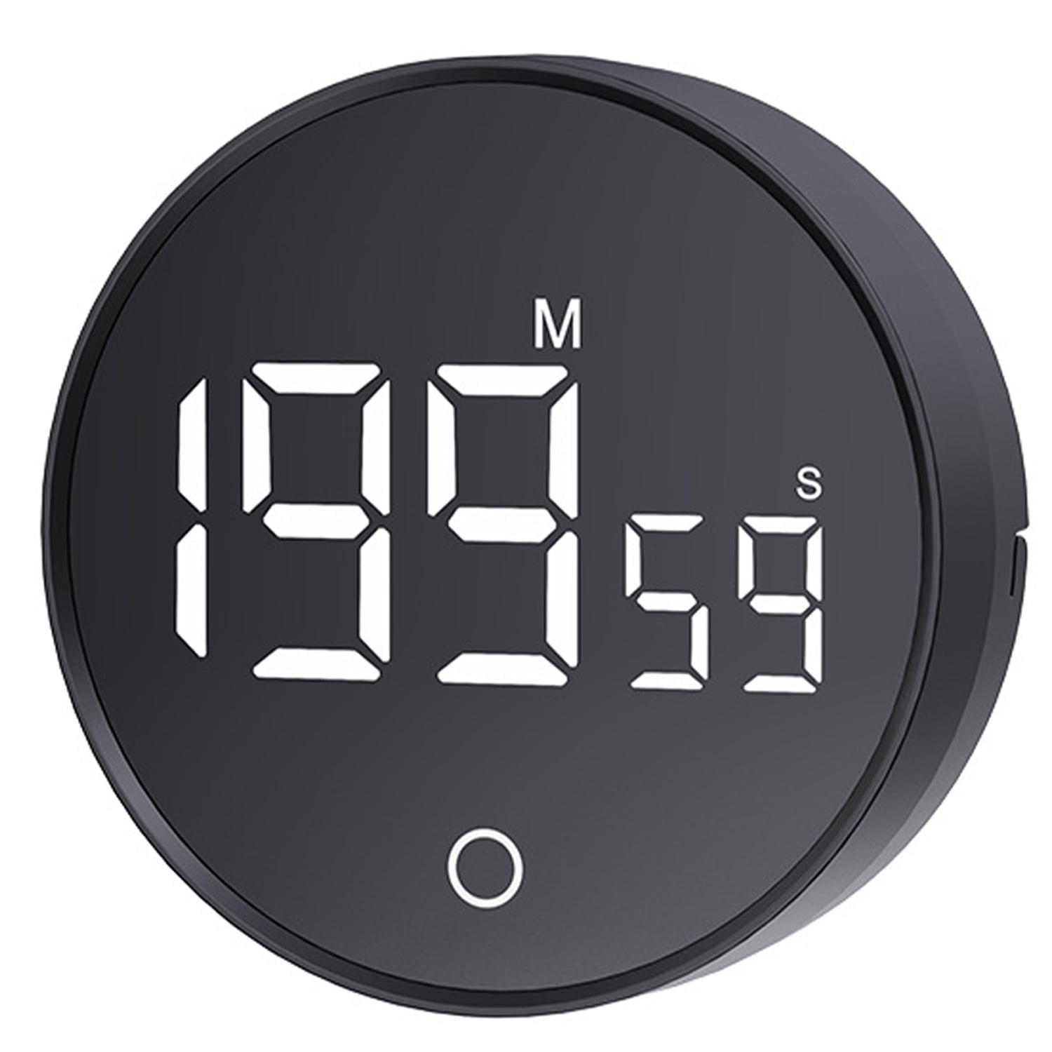 WOORNIGOJIN Digital Kitchen Timer, Black, Magnetic Countdown Countup ...