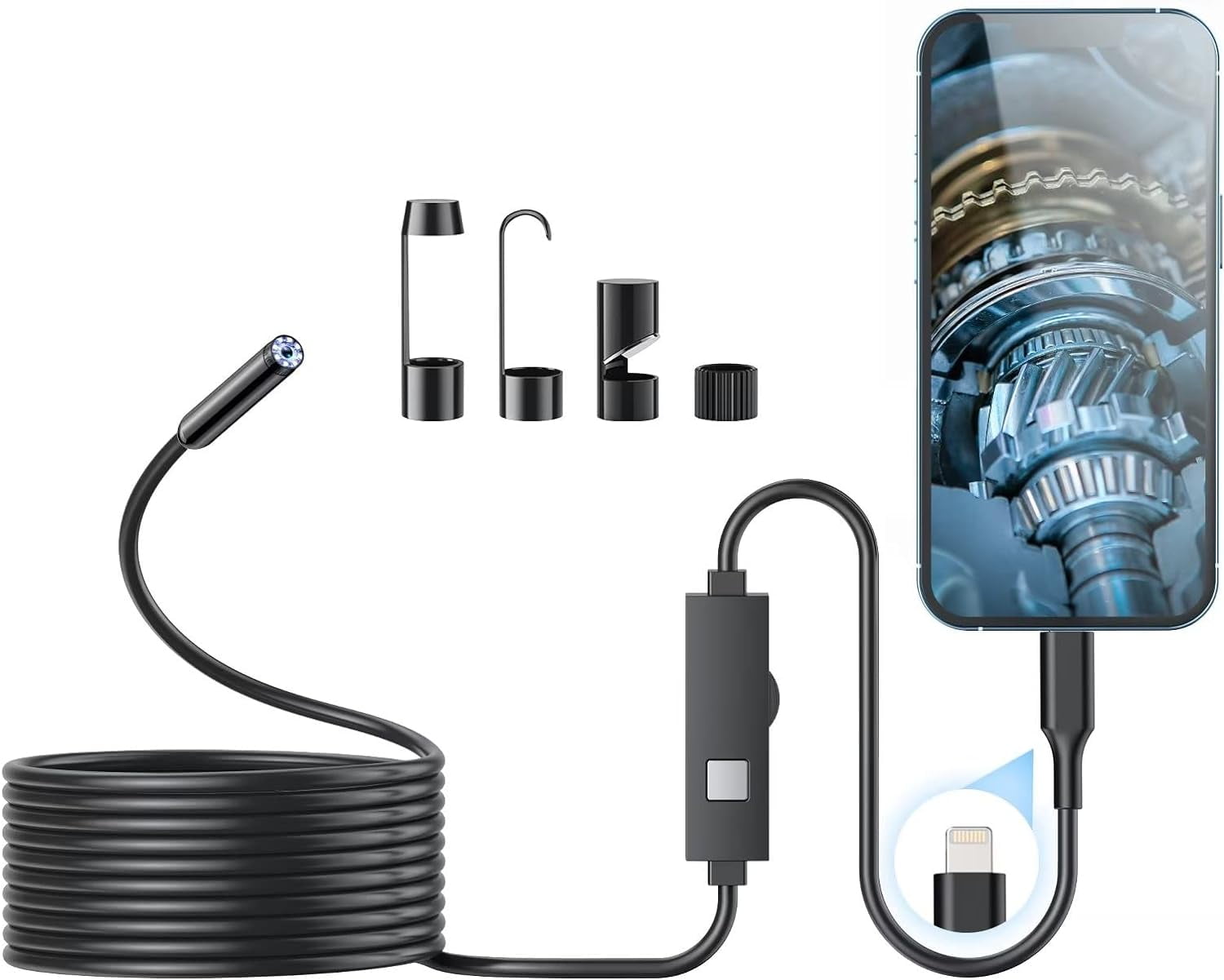 WOORNIGOJIN Wireless Endoscope，wireless endoscope camera with 8 LED ...