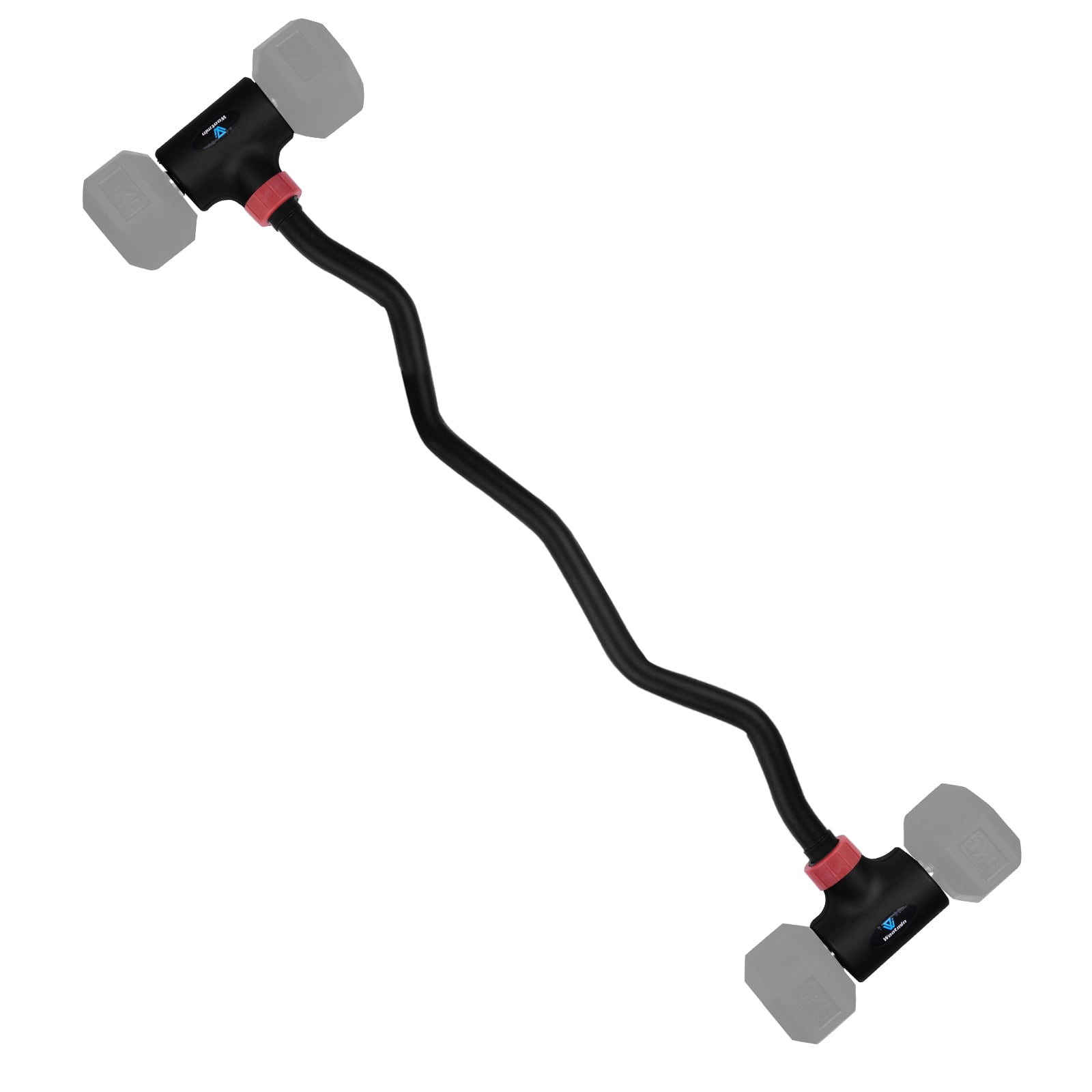 WOOTMIN Hyperbell EZ Curl Bar - Adjustable Dumbbell to Barbell ...