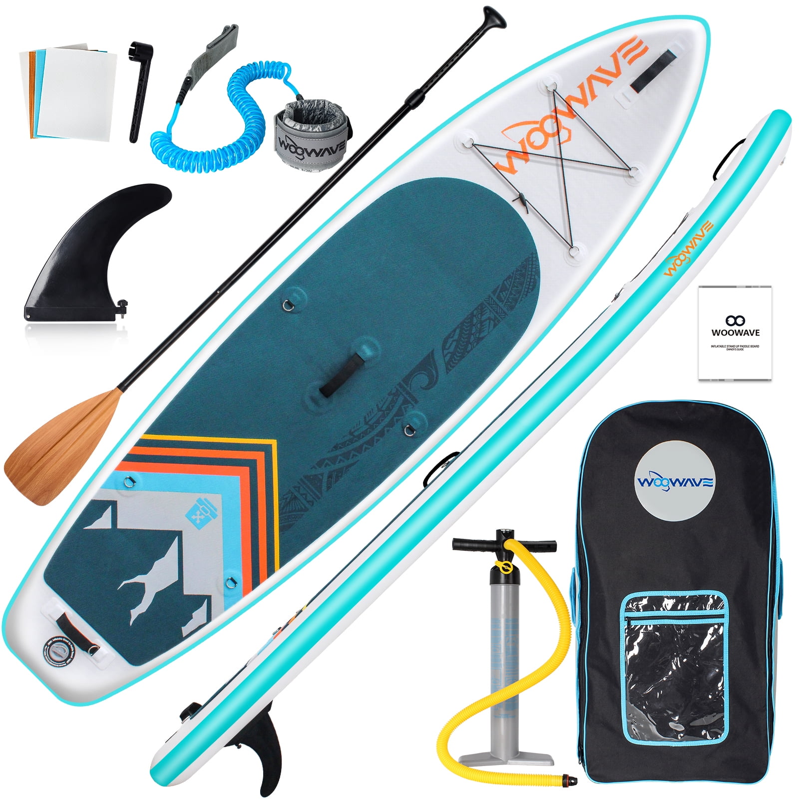 WOOWAVE Inflatable Stand Up Paddle Board 10'2" Wide Stance Non-Slip ...