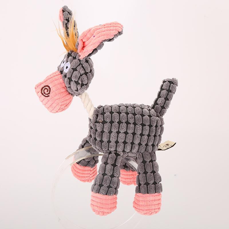 WOOZAPET Rope Neck Plush Dog Toy Donkey - Walmart.com