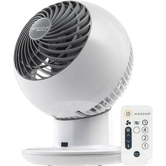 WOOZOO Air Circulator Fan with Remote, Oscillating, 5 Speeds, 82ft Max ...