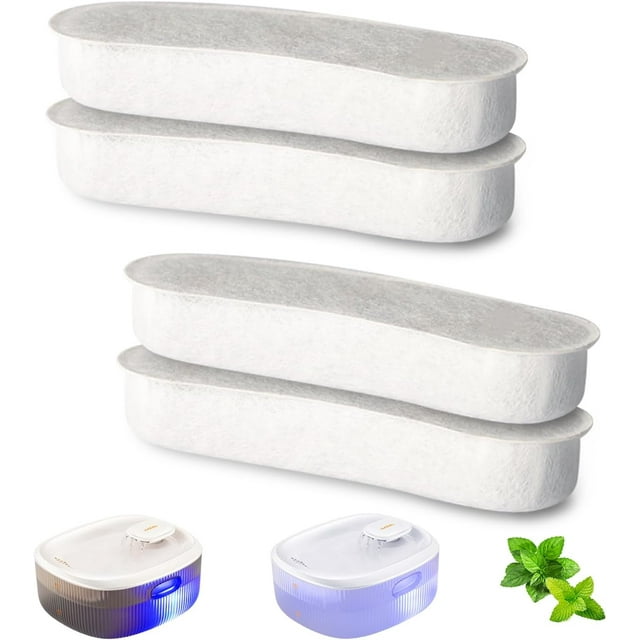 WOPET Premium Drinking Water Fountain Filters, 4-Piece Pet Water Filter ...