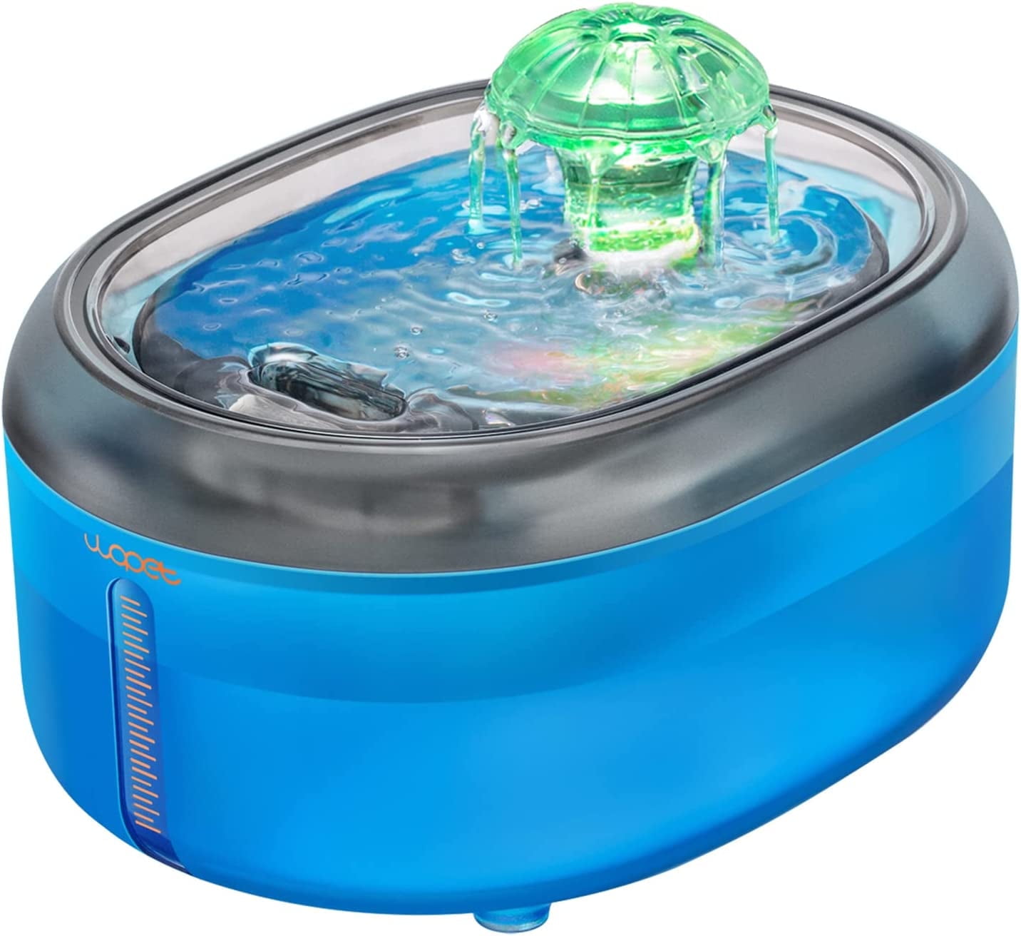 WOPET Electric Pet Water Fountain, Dog Cat Bowl Powered with LED Light ...