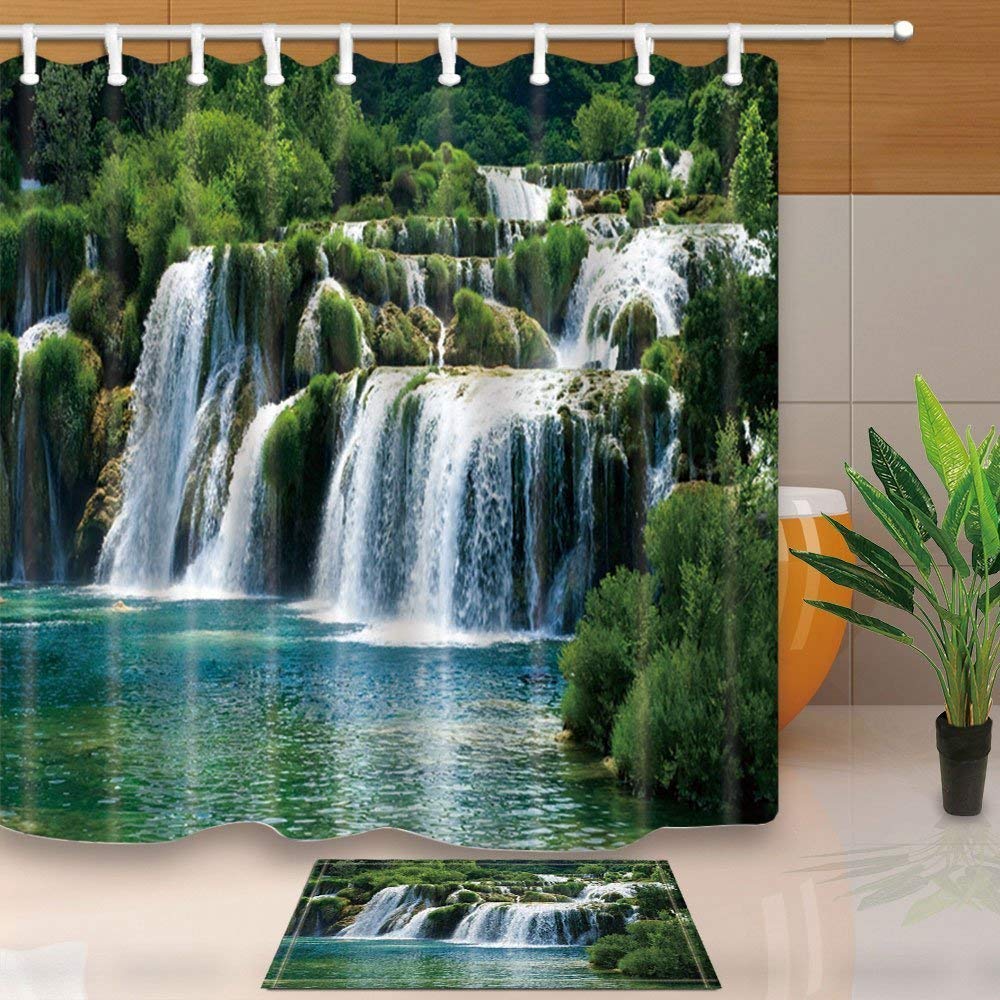 WOPOP 3D Digital Printing Waterfall Decor Waterfall in Tropic ...