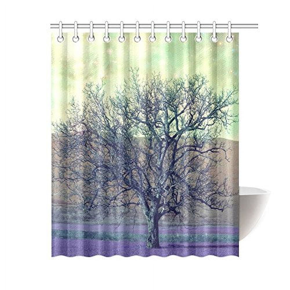 WOPOP Alien Landscape Tree Art Shower Curtain, Alone Tree of Life Night ...