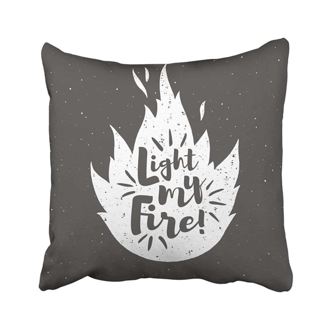 WOPOP Flame With Lettering And Light My Fire Burning Bonfire Silhouette ...