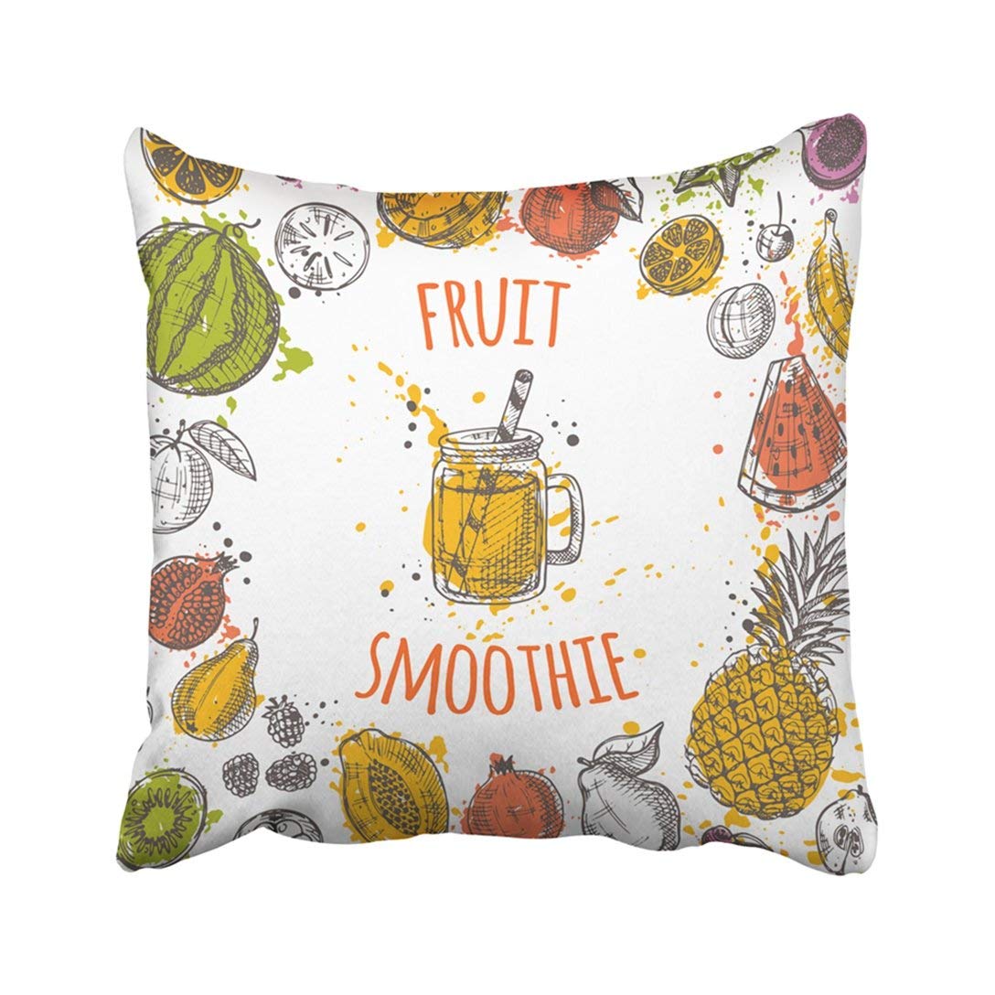 WOPOP Fruit Smoothie Healthy Life Detox Cocktail On The Watercolor ...