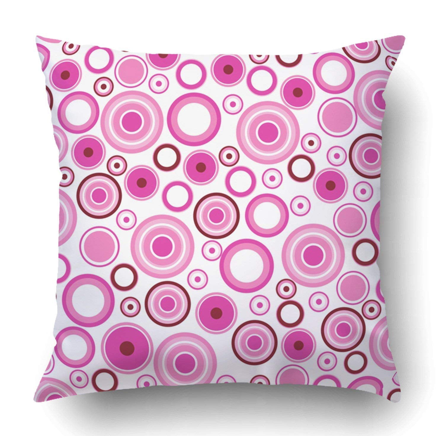 WOPOP Girly Funky Pink And Brown Retro Circle Pattern Abstract Artistic ...