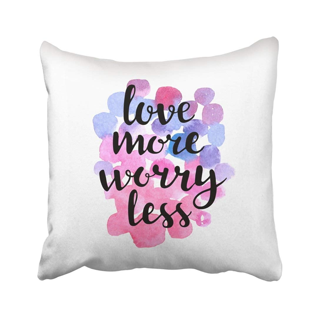 WOPOP Inspire Love More Worry Less Calligraphic Inspiration Quote On ...