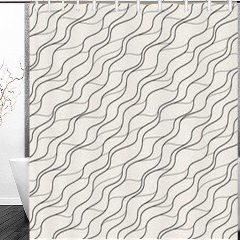 WOPOP Irregular Grid Texture Textures Asymmetric Grids Shower Curtain ...