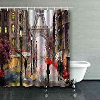 WOPOP Oil Painting On Canvas Street View Of Paris Artwork Eiffel Tower ...