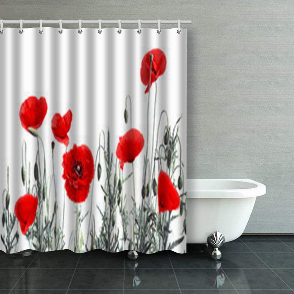 Wopop Red Poppies Common Poppy Corn Field Roses Wildflower Shower