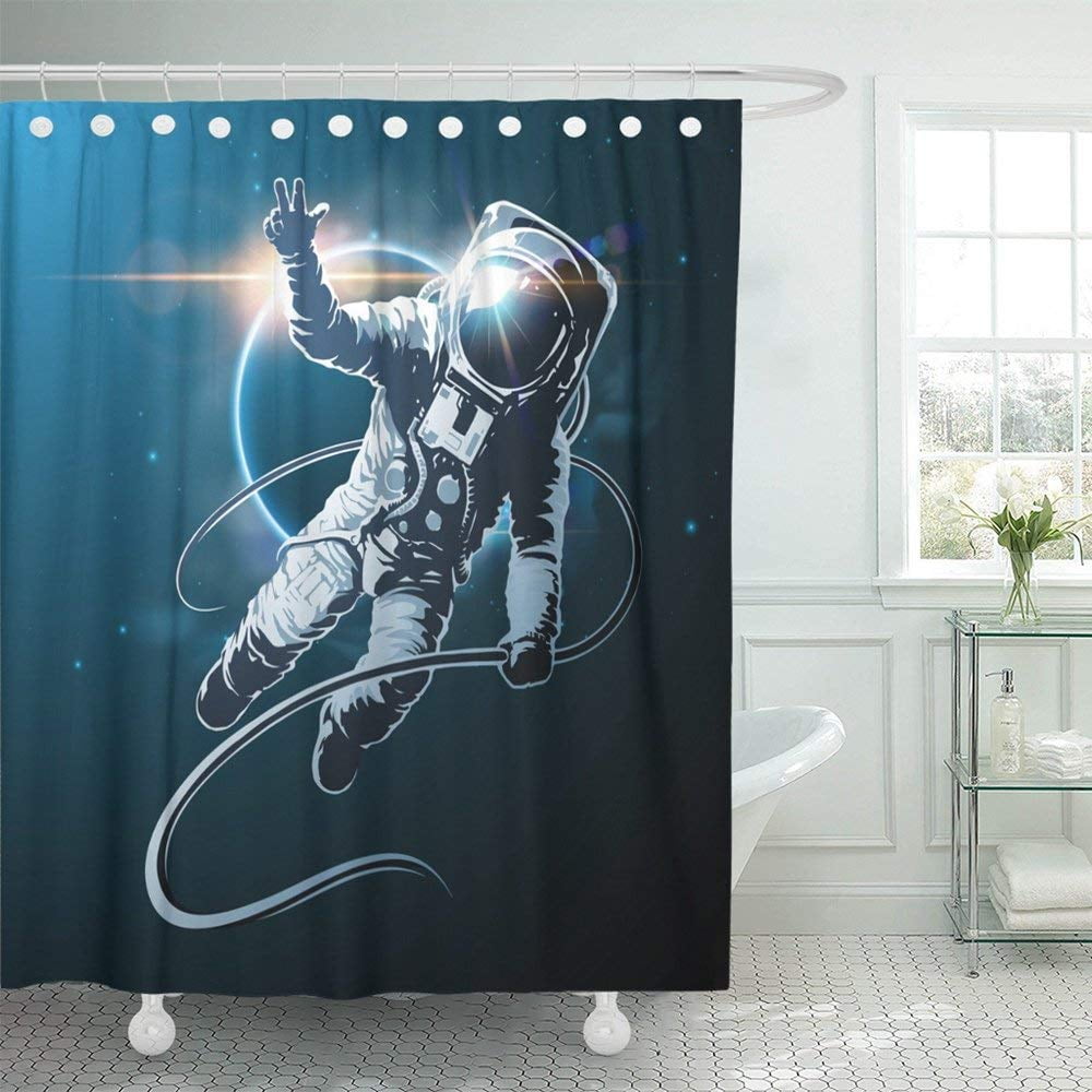 WOPOP Spaceman Astronaut in Space Floating Spaceship Rocket Galaxy ...