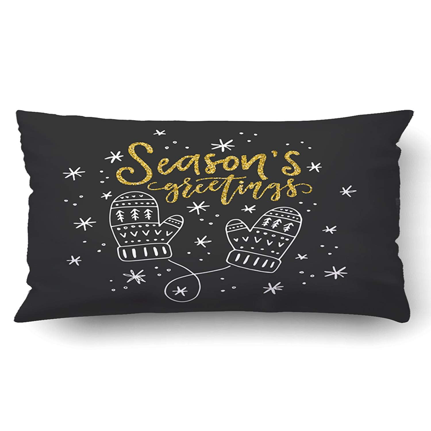 WOPOP Xmas Lettering Season Greetings And Illustration Of A Mittens ...