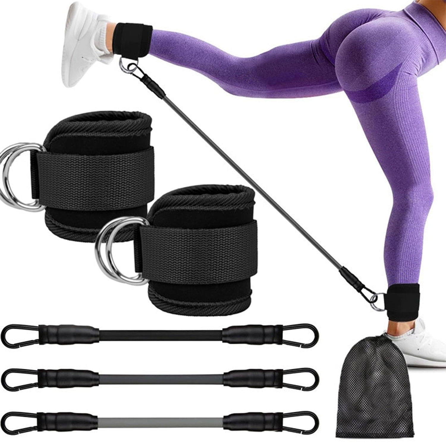 WQQQW Ankle Resistance Bands for Working Out with Cuffs, Leg Butt ...