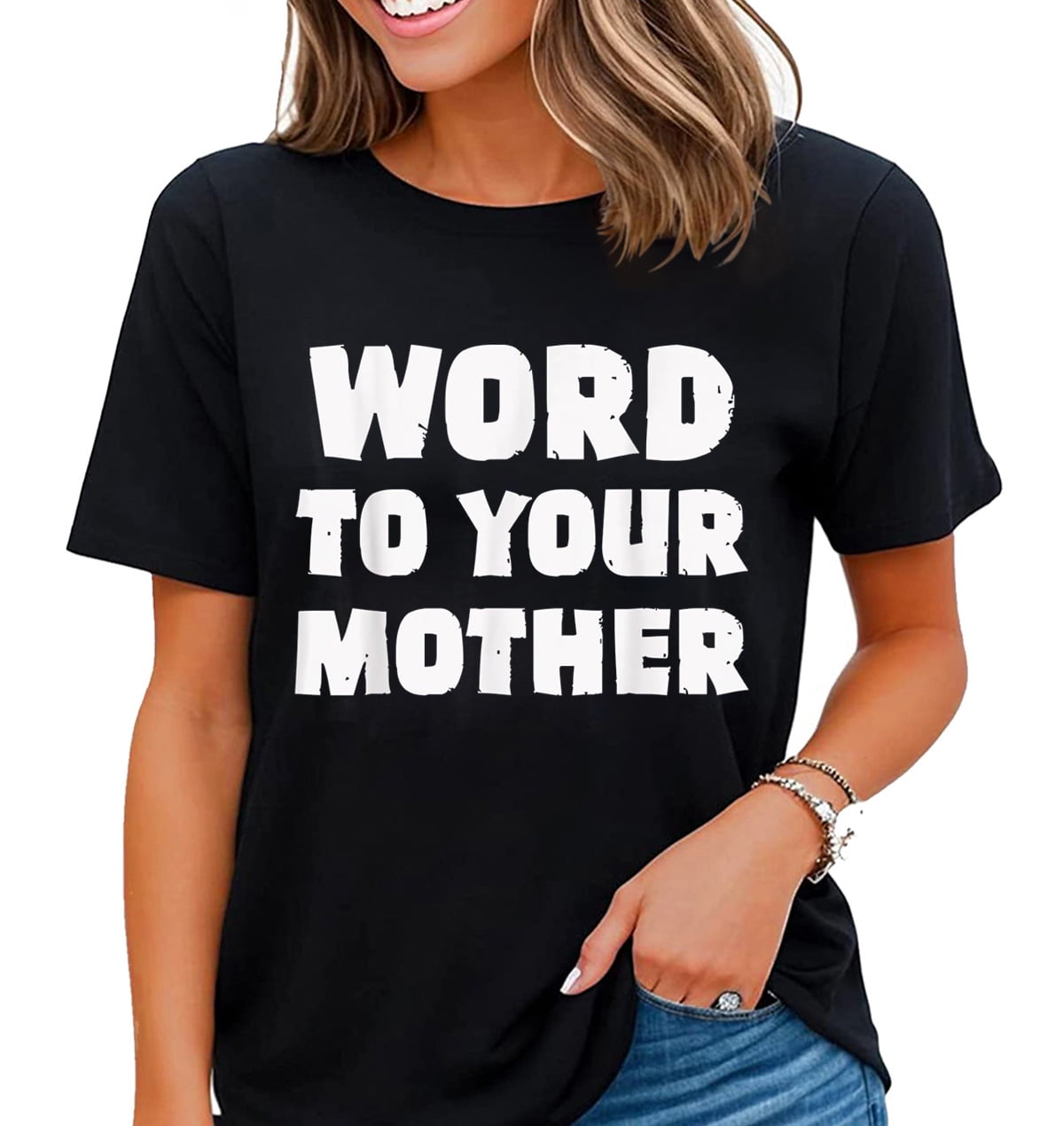 WORD TO YOUR MOTHER Mom Mama Rap Lyric Novelty 90s Hip Hop T-Shirt ...