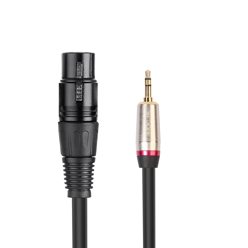 WORGEOUS 0.3 Meter 3.5MM To XLR Sound Mobile Phone Microphone Connect ...